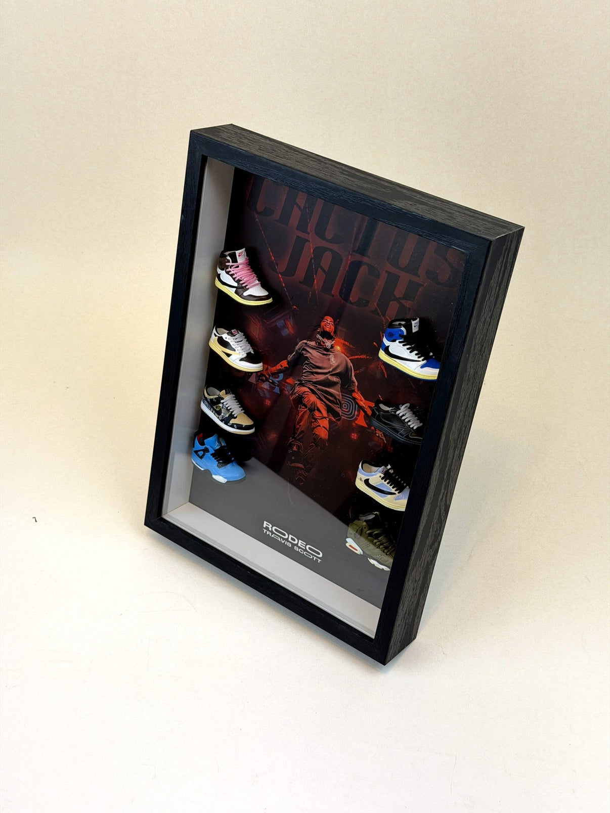 Travis Scott Display Frame with 8 Mini Air Jordan Sneakers | Hypebrickz ...