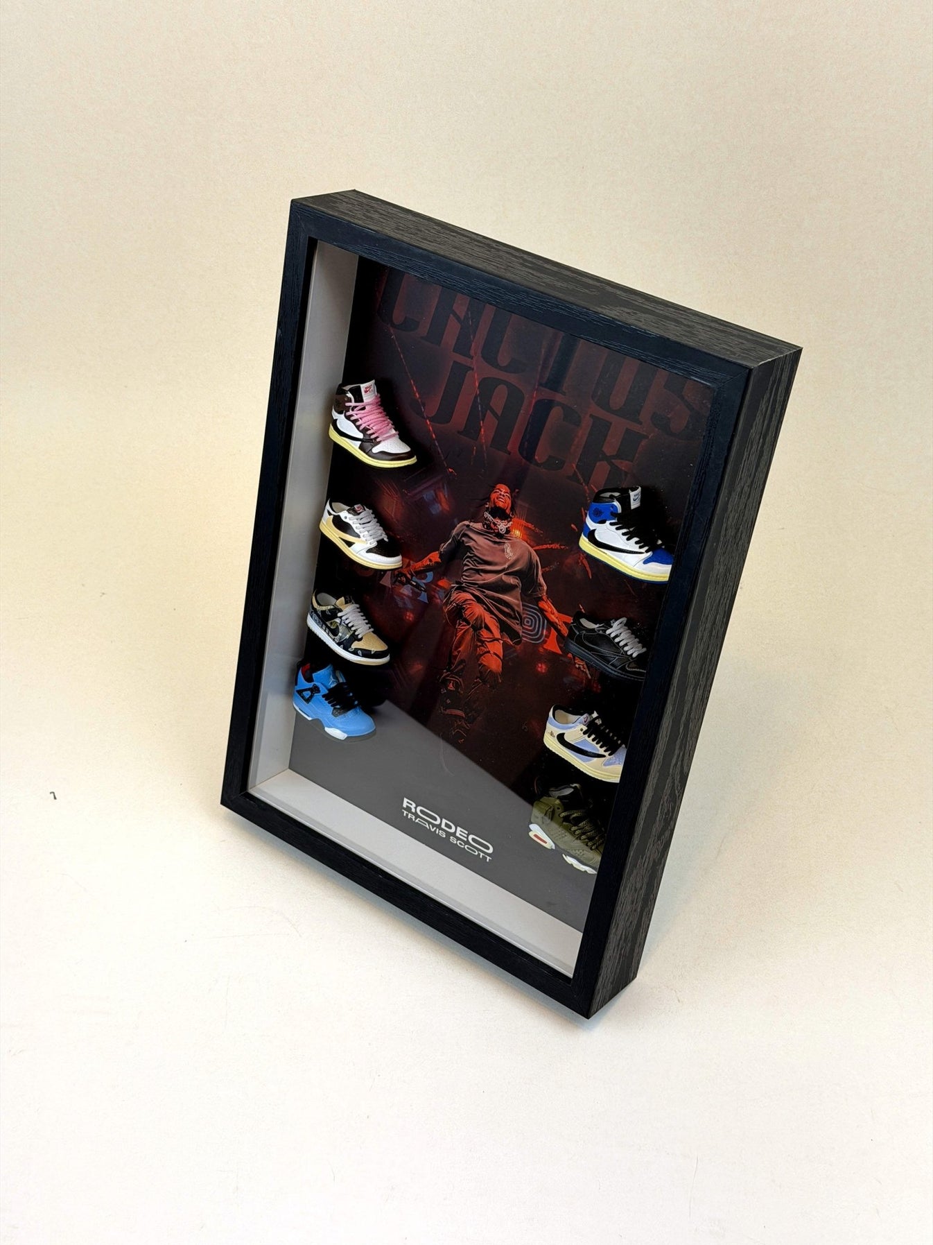 Travis Scott Display Frame with 8 Mini Air Jordan Sneakers | Hypebrickz ...