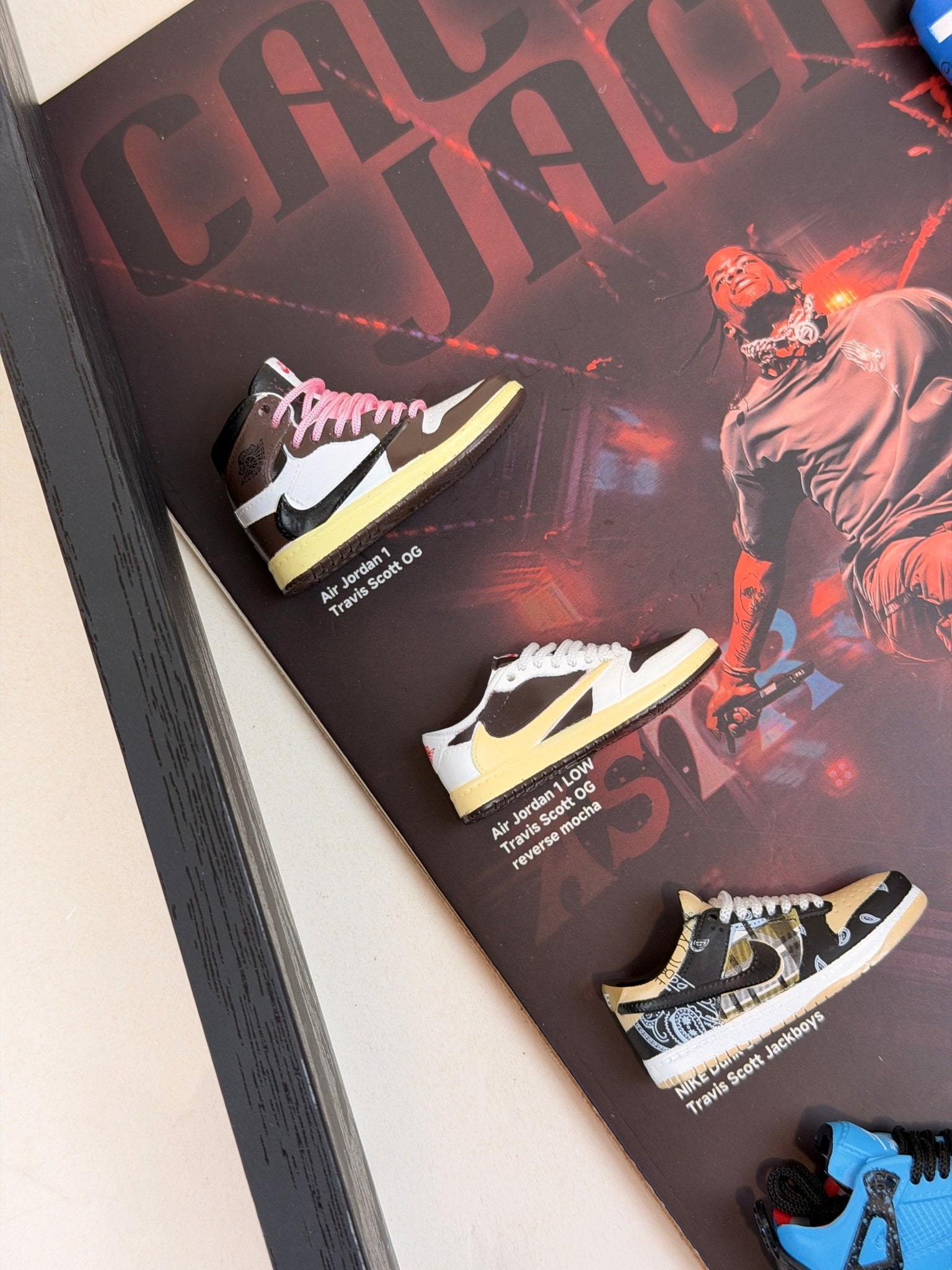 Travis Scott Display Frame with 8 Mini Air Jordan Sneakers | Hypebrickz ...