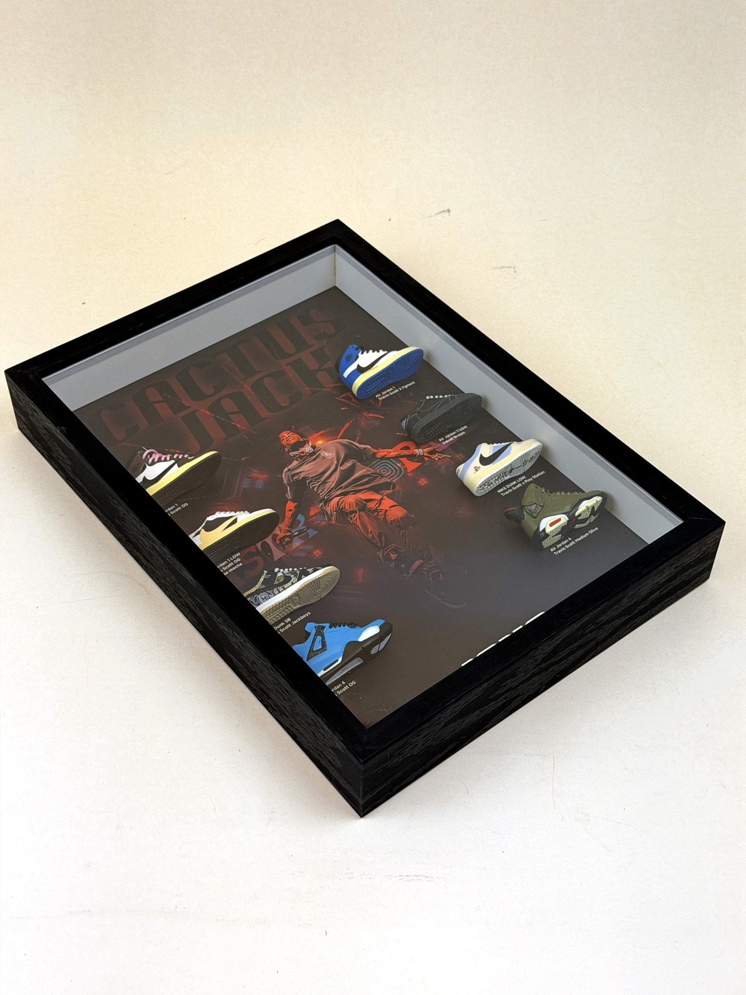 Travis Scott Display Frame with 8 Mini Air Jordan Sneakers | Hypebrickz ...